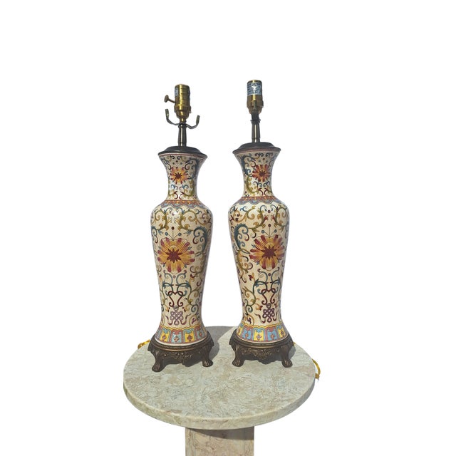 Vintage European Inspired Table Lamps - a Pair | Chairish