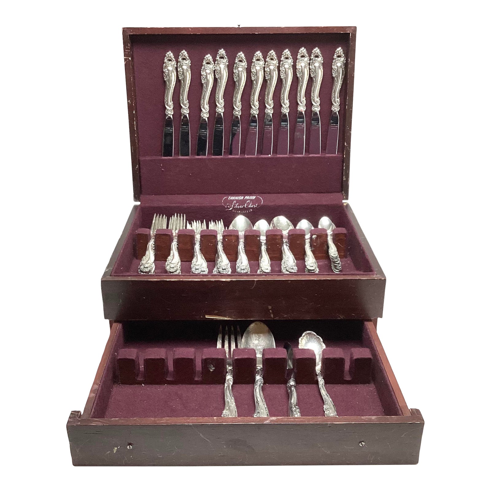 1950s Decor by Gorham Sterling Silver Flatware Set for 12 Service 75 ...