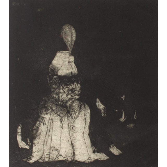“Beggar and Pet” Etching by Peter Paone | Chairish