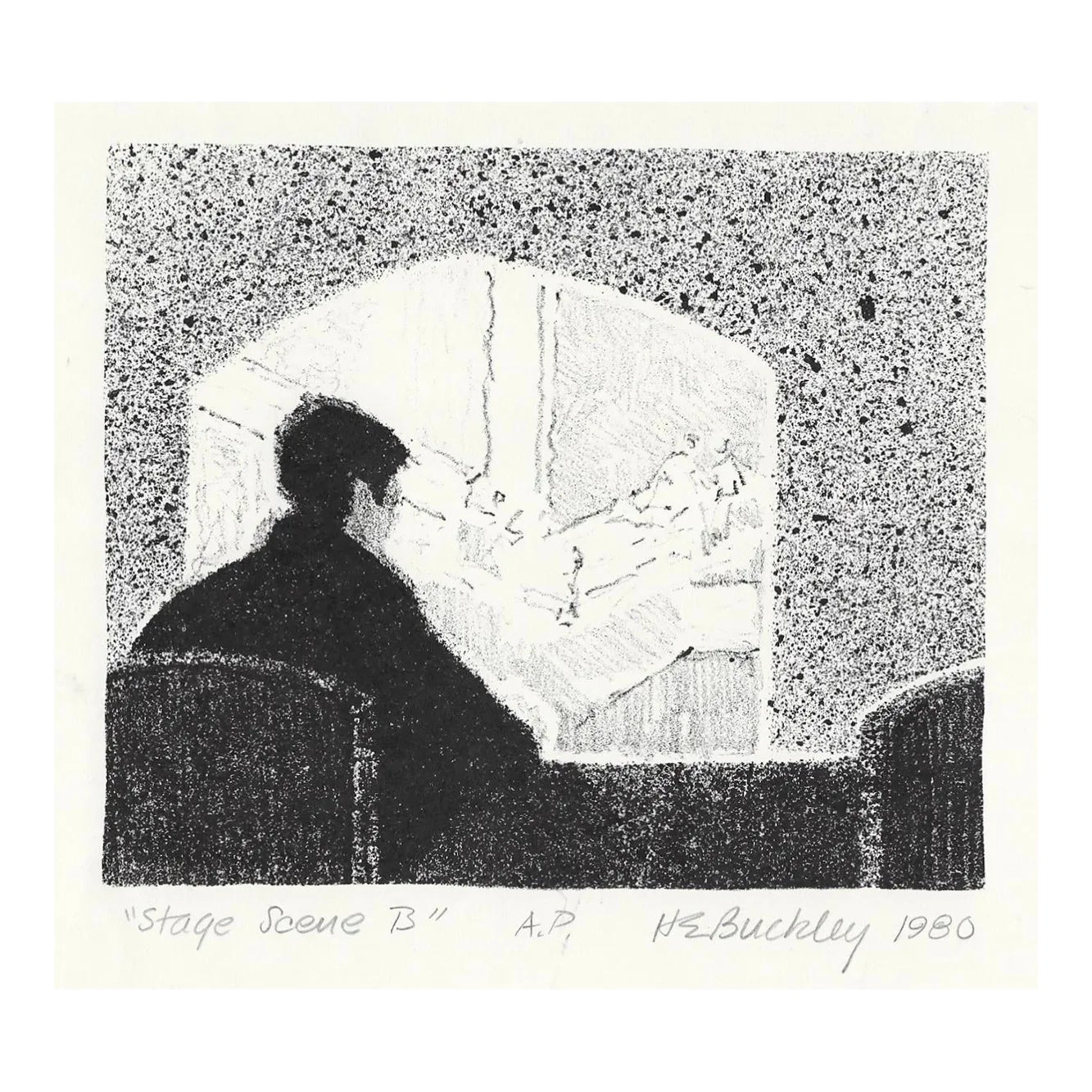 1980 Harry Buckley Stage Scene Lithograph | Chairish