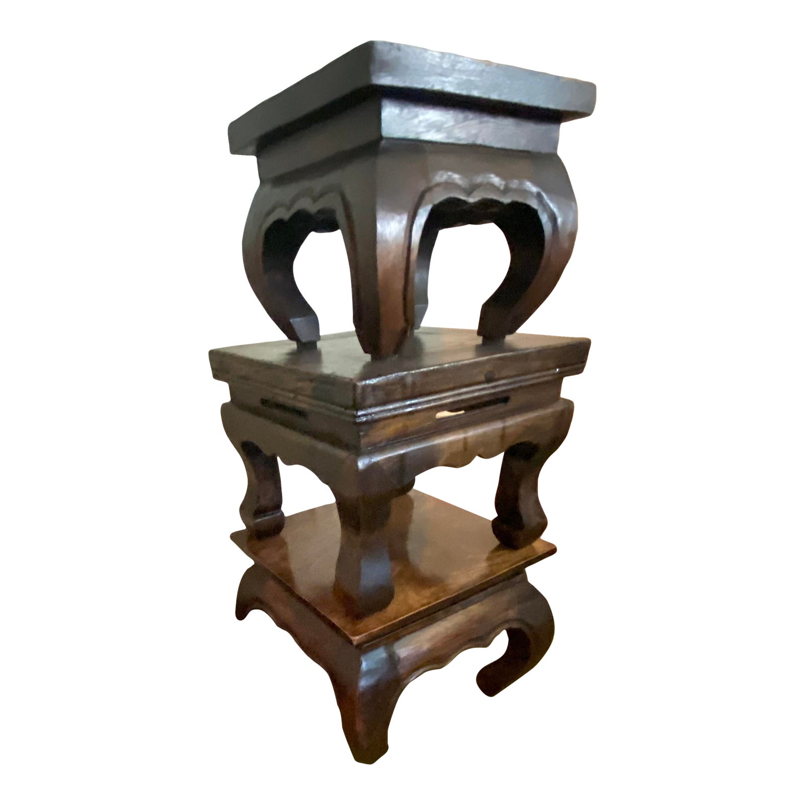 Trio of Small Asian Opium Tables | Chairish