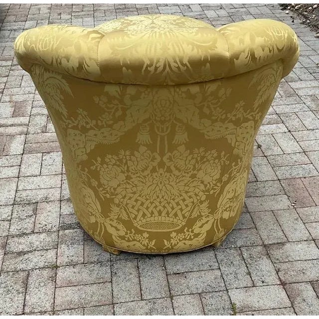 Contemporary Yellow Upholstered Chaise Lounge | Chairish