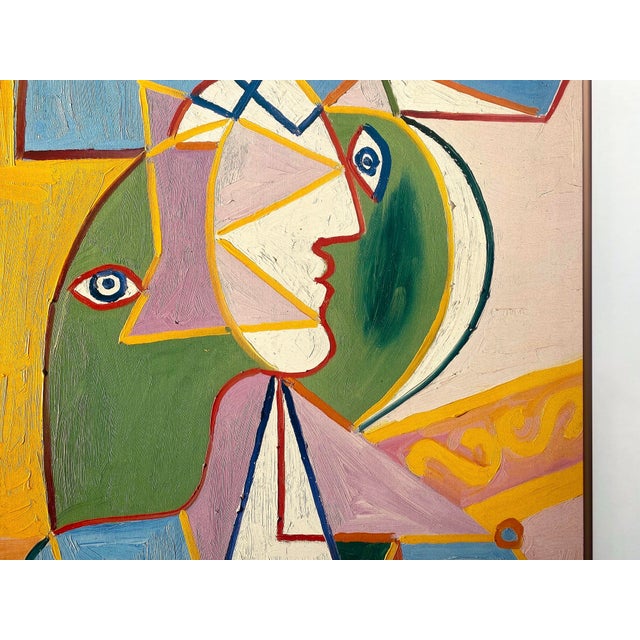 Pablo Picasso Vintage 1994 Cubist Lithograph Print Framed Large Museum ...
