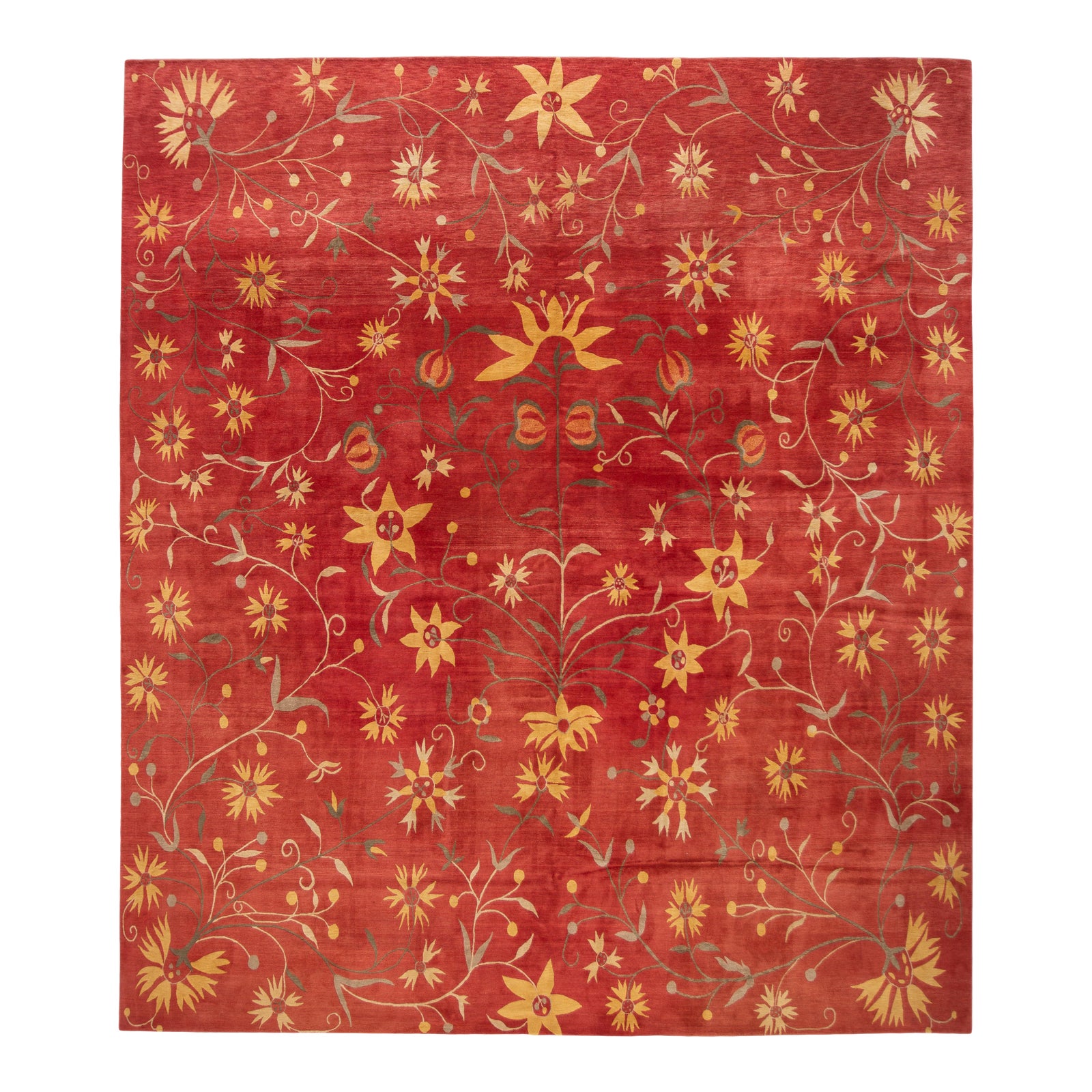 21st Century Modern Tibetan Rug 13 X 14 | Chairish