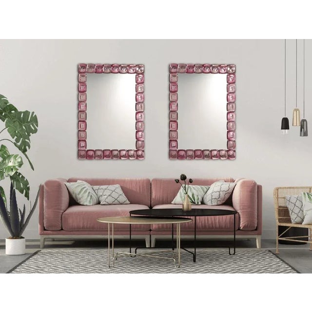 Ruby Murano Glass Mirror By Fratelli Tosi Chairish