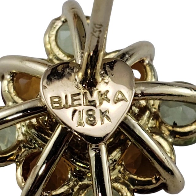 Mid 20th Century Bielka 18 Karat Yellow Gold Citrine, Diamond and ...
