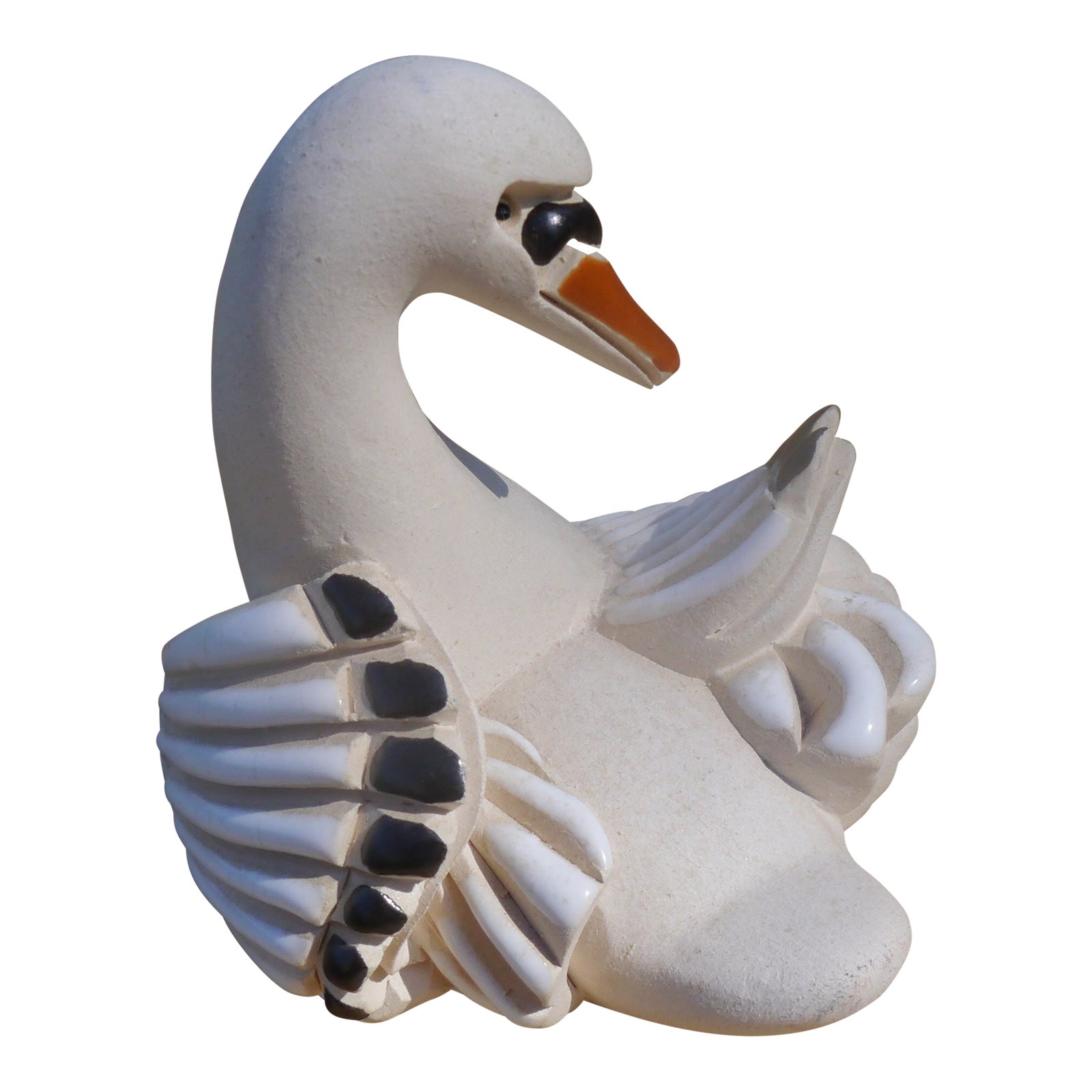 Late 20th Century Artesania Rinconada Animal Series #154 Swan Made in ...