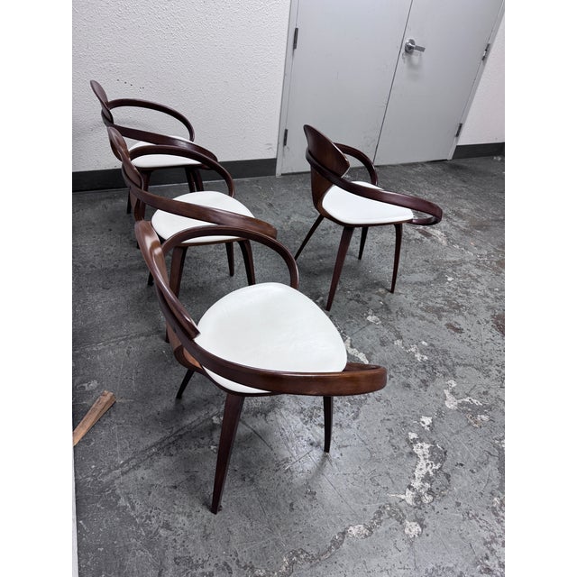 Cherner Chair Company Walnut Arm Chairs, Set of Four. | Chairish