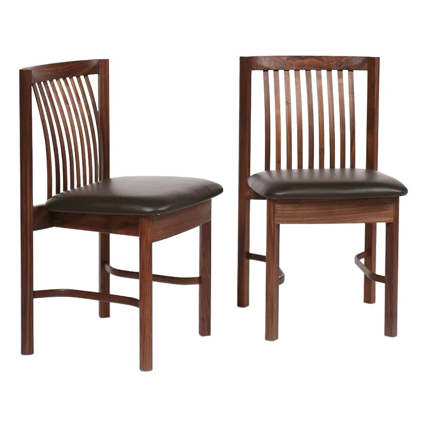 Modern Walnut Chair by Blo a Pair | Chairish