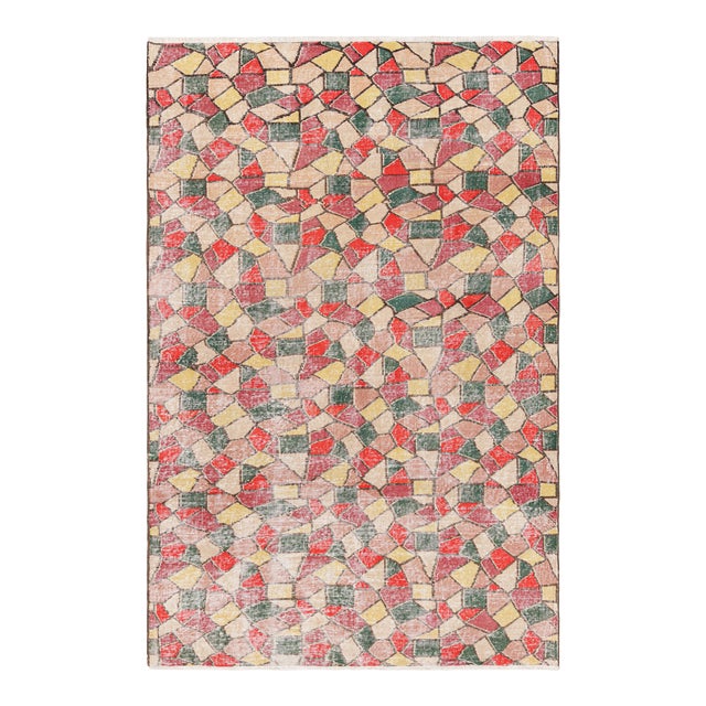 Vintage Zeki Müren Rug With Polychromatic Geometric Pattern From Rug ...