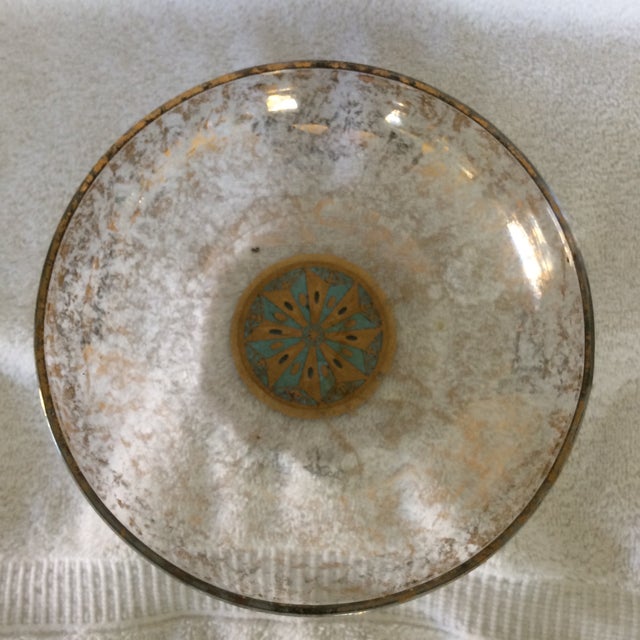 vintage Pyrex kitchen blue gold georges briard dish serving plate Pyrex ...