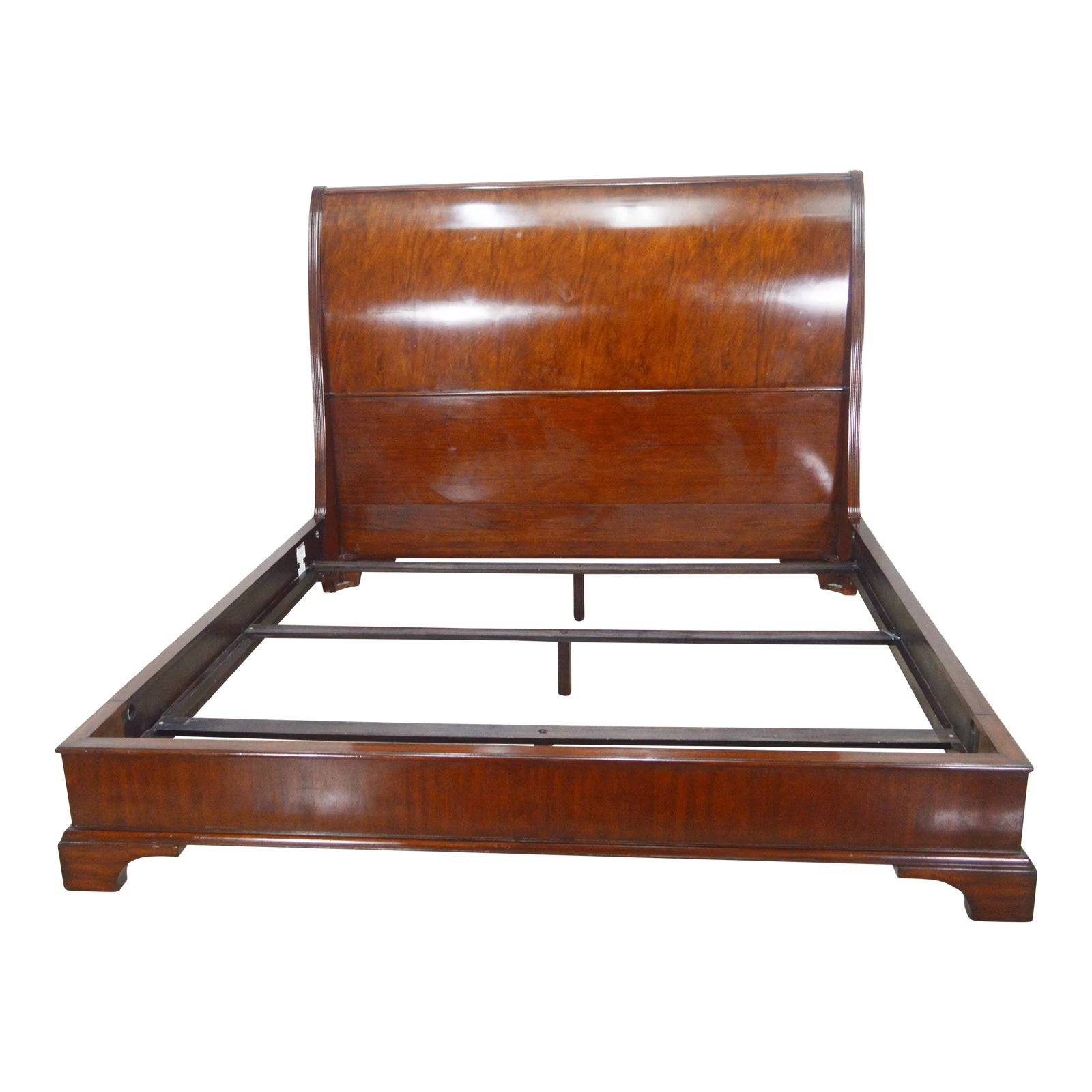 Henredon Mahogany Sleigh King Bed | Chairish