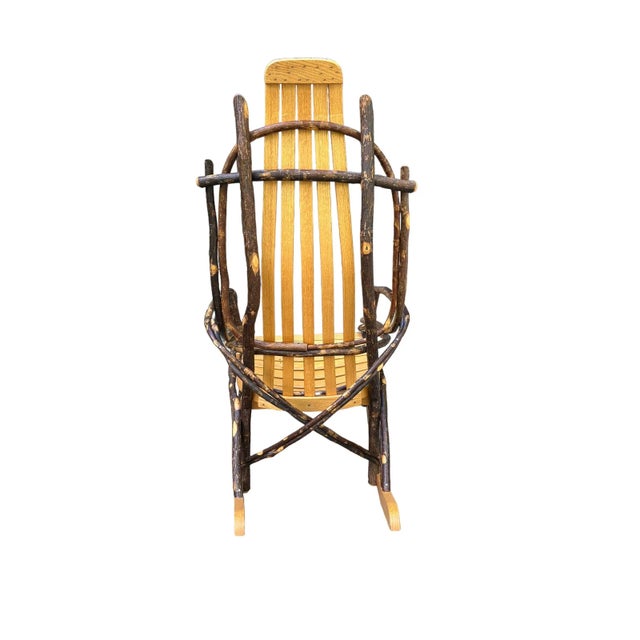 1990s Amish Folk Art Handcrafted Adirondack Bentwood Hickory and Oak ...