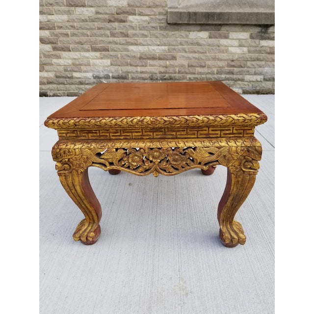 Antique Chinese Gilt Carved Wood Kang Table Chairish