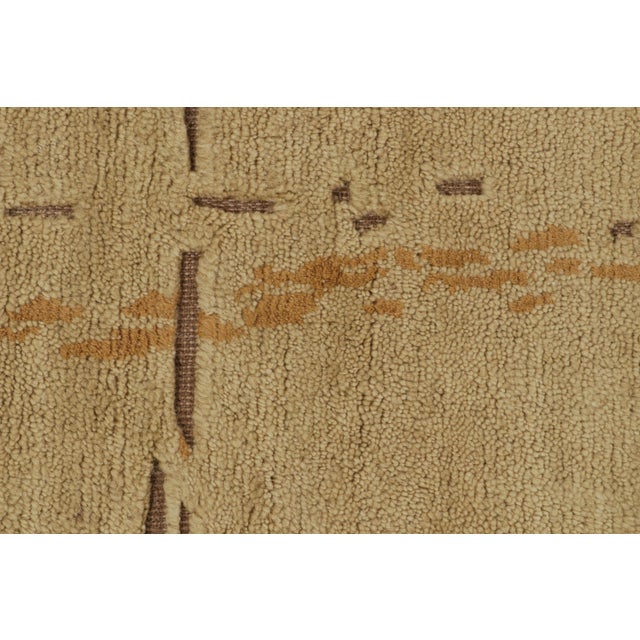 Rug & Kilim’s Modern French Art Deco Style Rug in Brown With Geometric ...