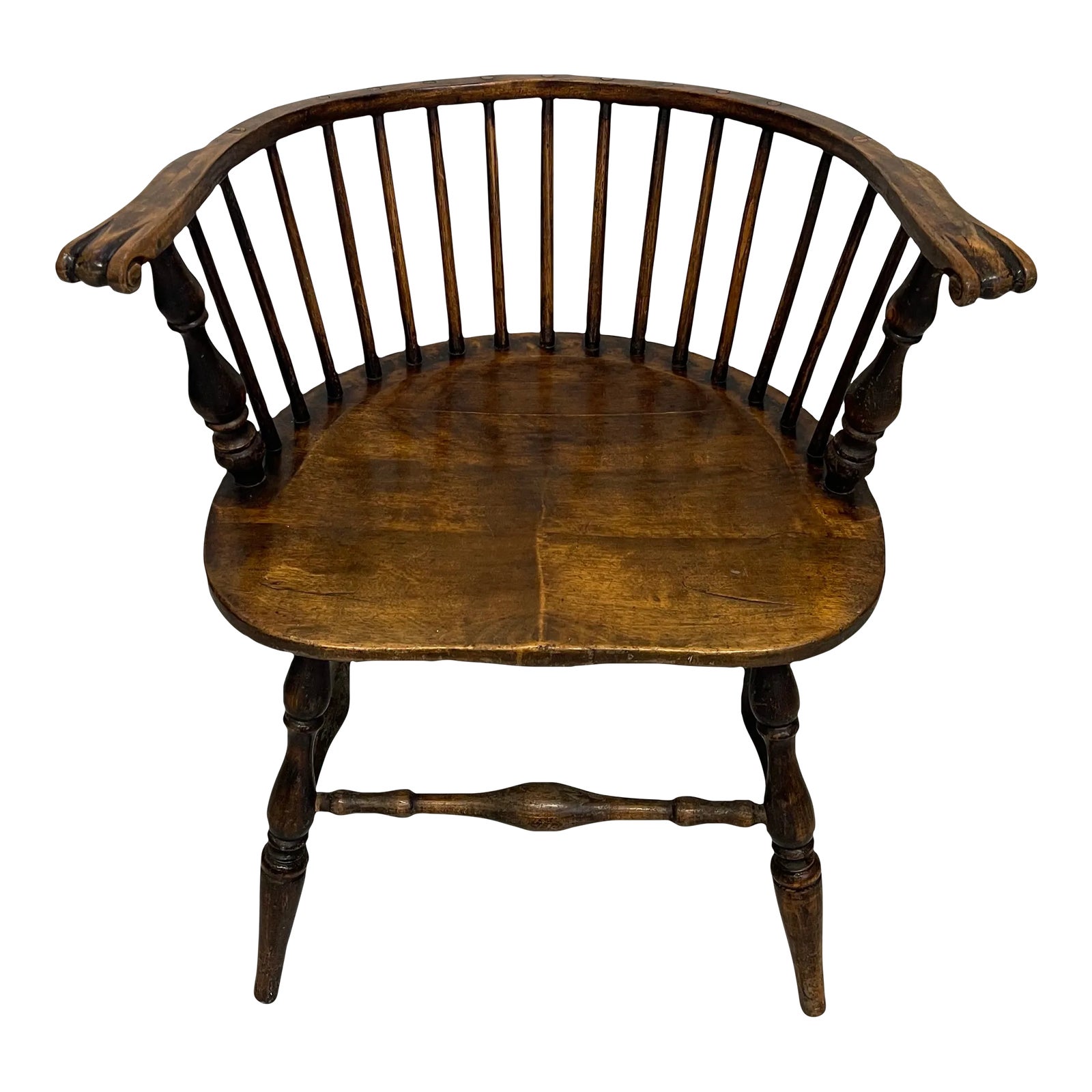 1970s Vintage Colonial Style Pub Chair | Chairish