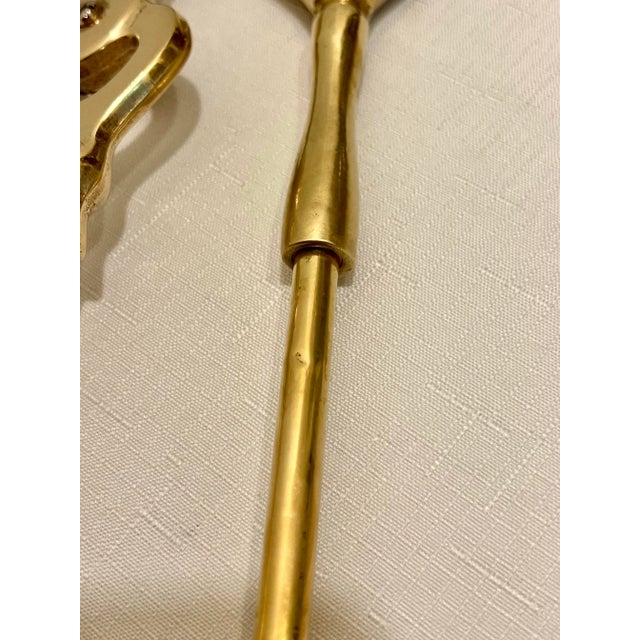 Late 20th Century Vintage Hollywood Regency Polished Brass Clamshell ...