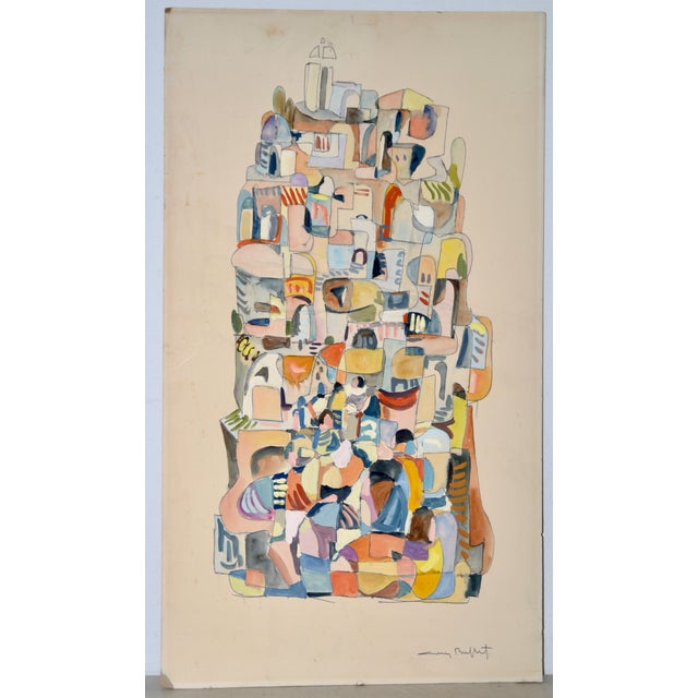 Guy Buffet (France / Hawaii) Original Abstract Watercolor C.1960s ...