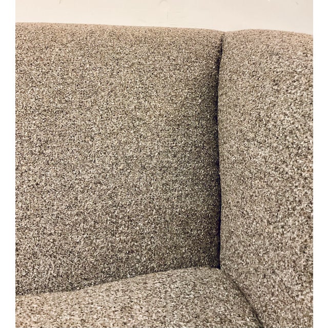 Modern Gray Boucle Club Chair | Chairish