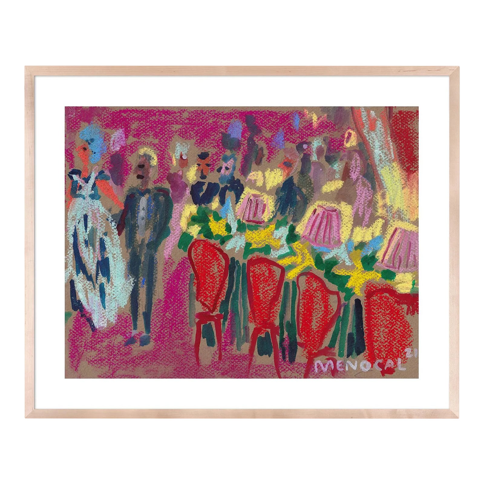 Cabaret IV by Happy Menocal in Natural Frame, Small Art Print | Chairish