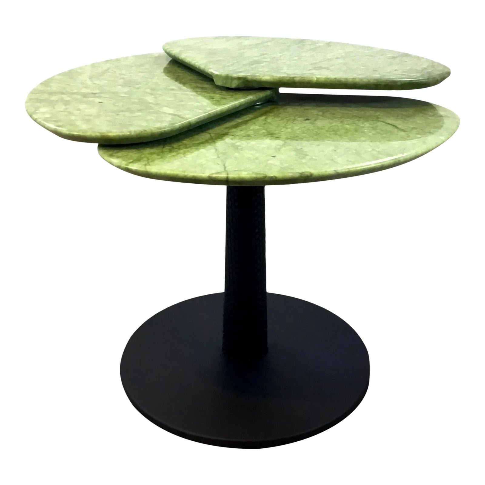Baker Modern Green Marble Clover Side Table | Chairish