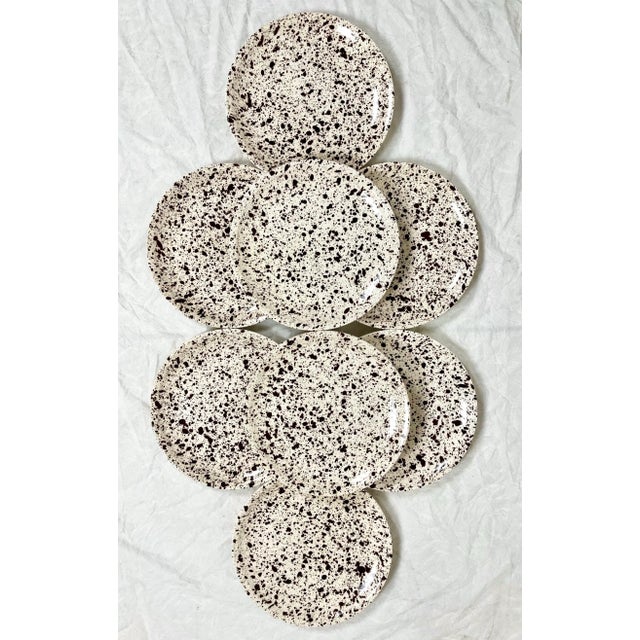 Mid Century the Paden City Pottery Co. Brown Splatter Ware Plates- Set ...