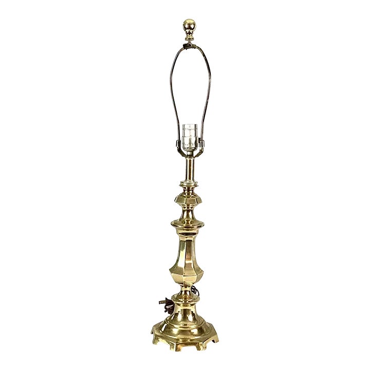 1960s Michael Berman Cast Brass Table Lamp | Chairish