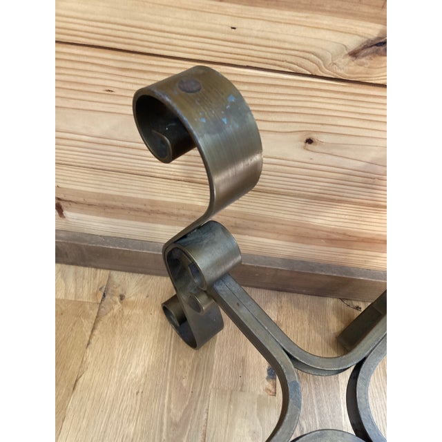 Vintage Bronzed Metal Scroll Table Base | Chairish