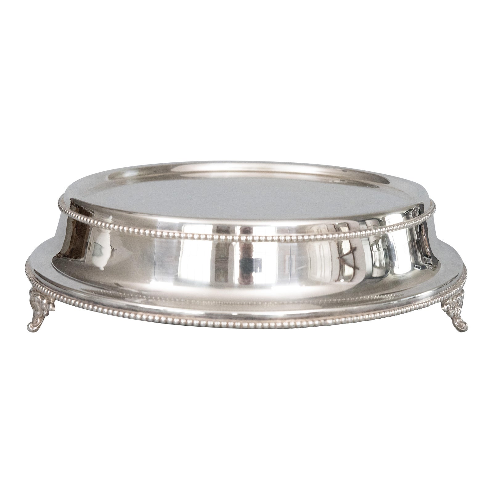 Antique English Silver Plate Footed Plateau Cake Stand Centerpiece ...