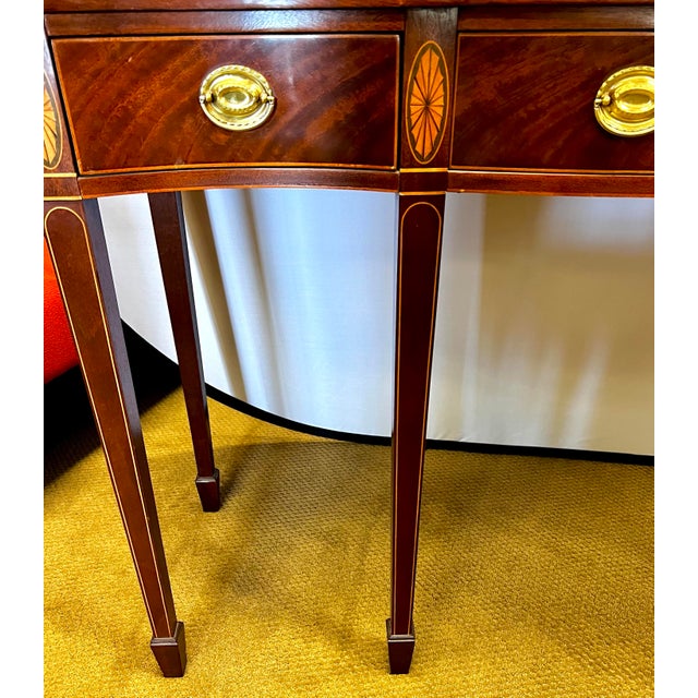 Baker Historic Charleston Mahogany Inlay Console Table | Chairish