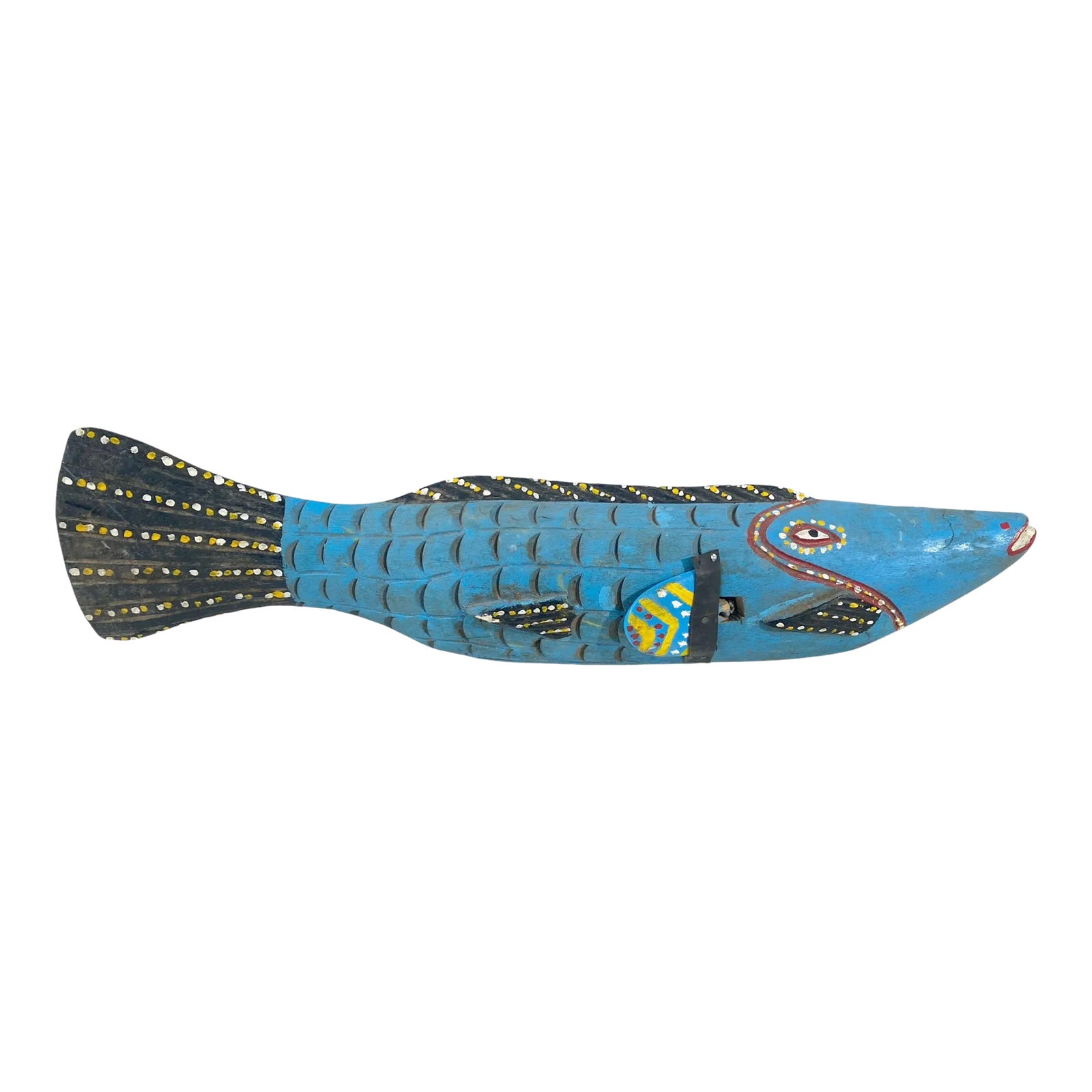 Vintage African Wooden Fish Bozo Tribe Mali 22" | Chairish