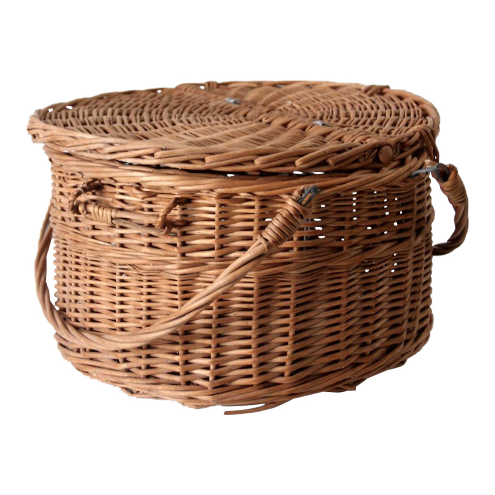 Vintage Wicker Picnic Basket | Chairish
