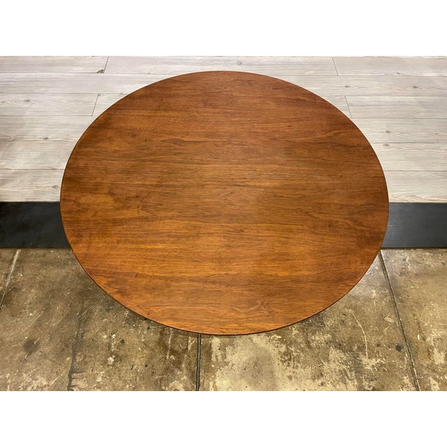 Vintage Mersman Mid-Century Modern Round Walnut Coffee Table | Chairish