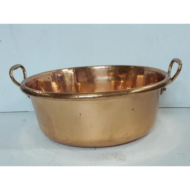 Antique French Copper Basin Confisier French Country Kitchen Large ...