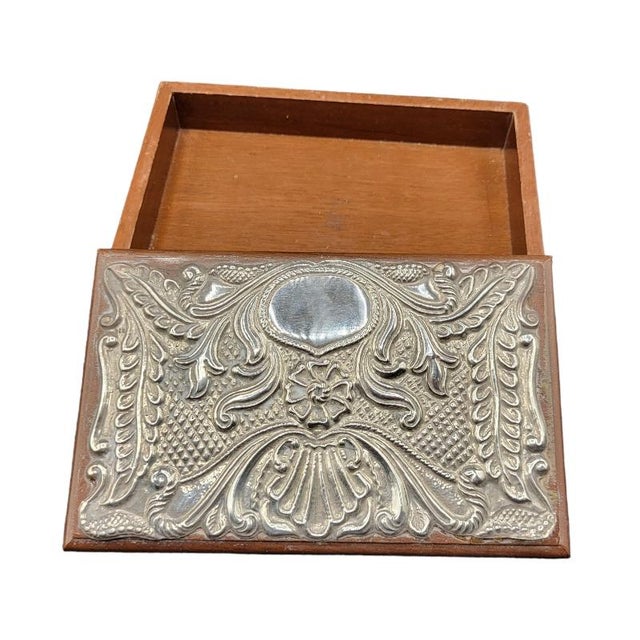 Spanish Colonial Silver and Wood Box | Chairish