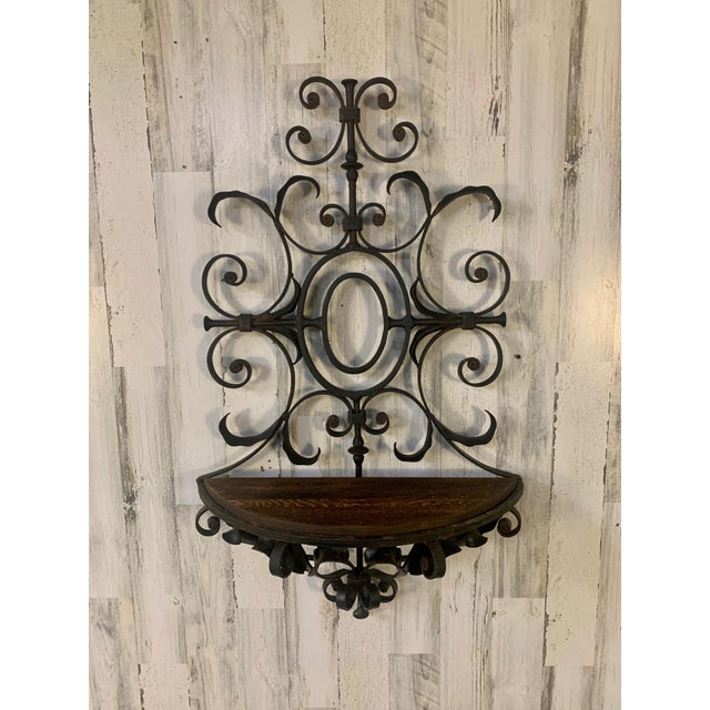 Vintage Hand Forged Iron Console Table | Chairish