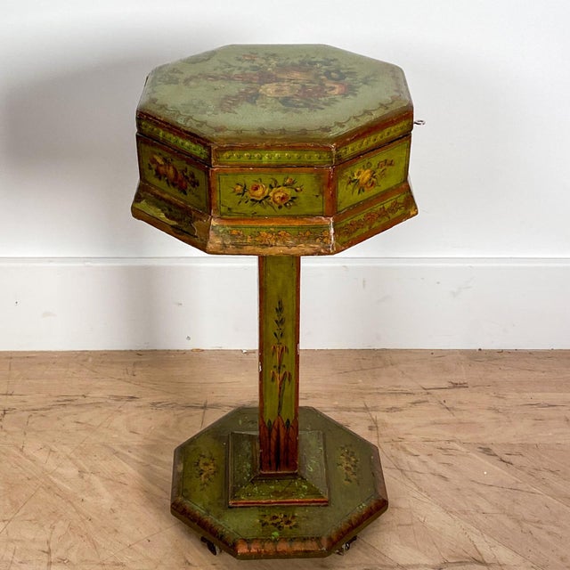 English Regency Painted Sewing Box, Circa 1810 | Chairish