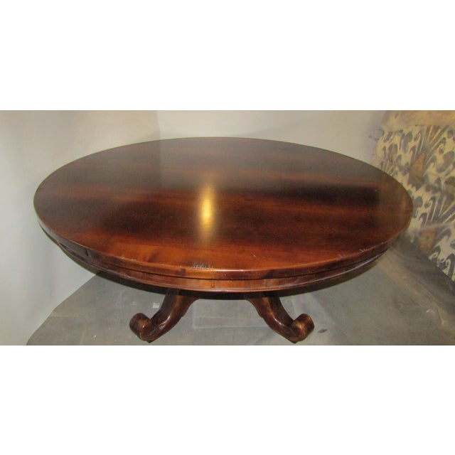 Traditional Solid Wood 70 Inch Round Dining Table | Chairish