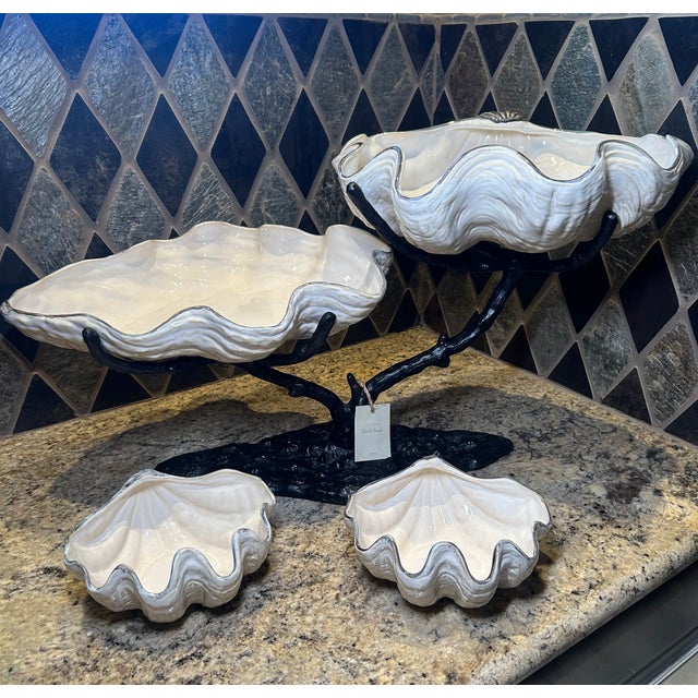 Rare Pottery Barn “ Under the Sea “ Ceramic Shell Serving Collection ...