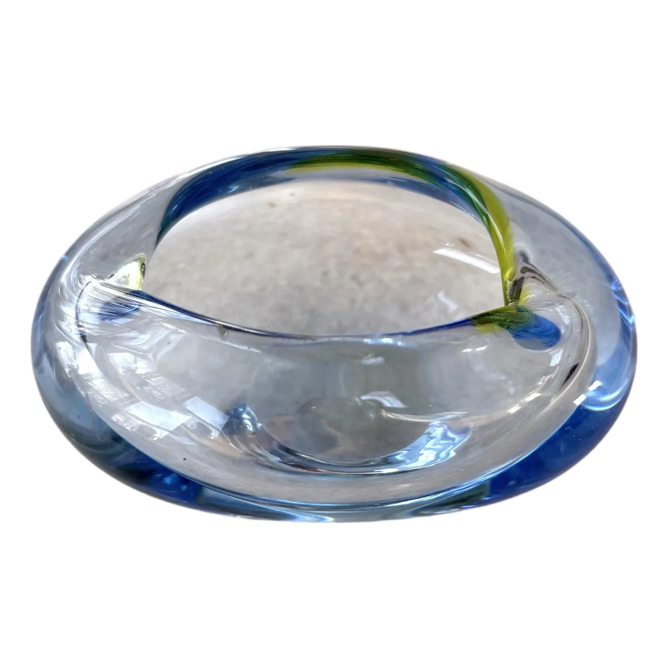 MCM Marano Glass Pale Blue Bowl | Chairish