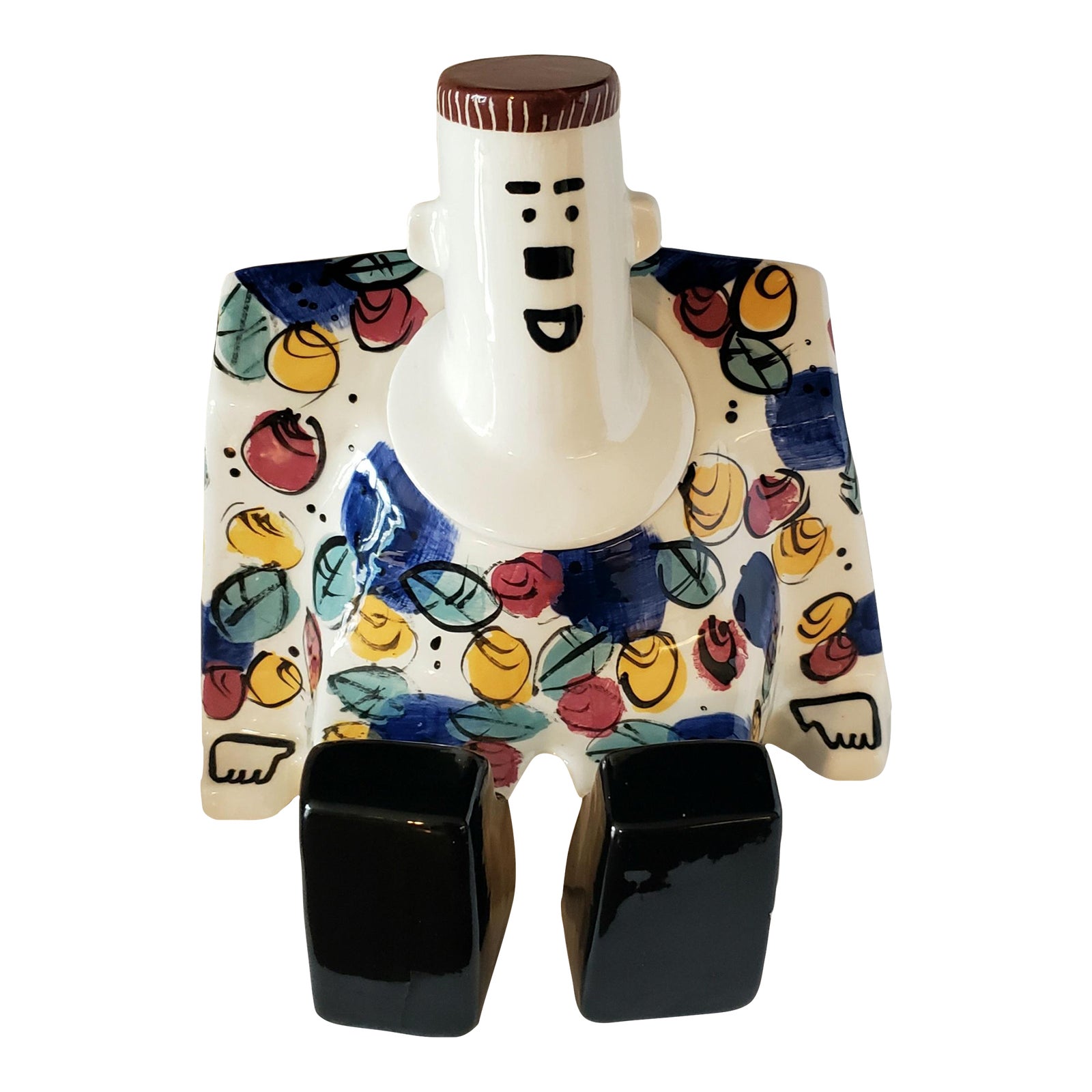 Vintage Pop Art Ceramic Cookie Jar | Chairish