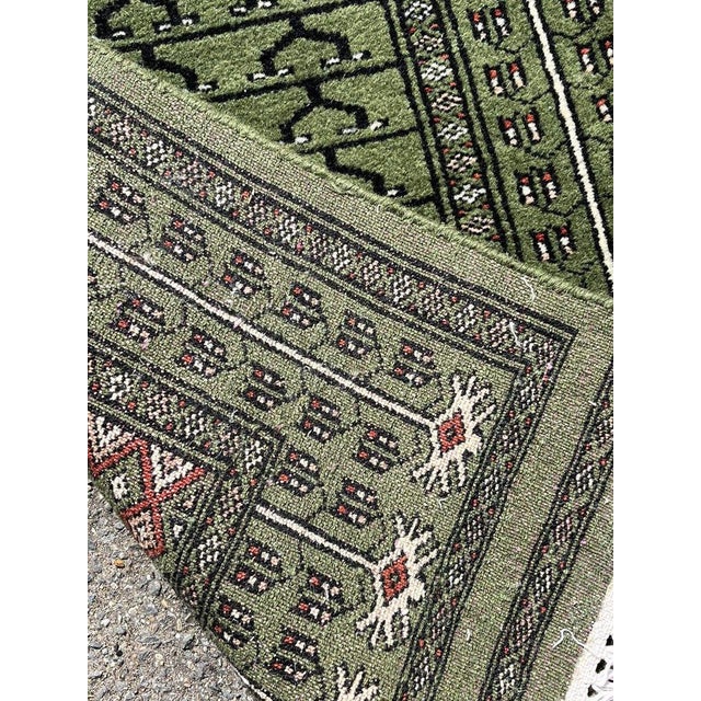Vintage Green Runner Rug | Chairish
