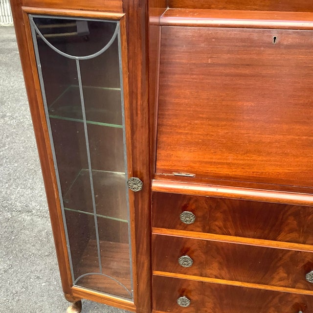 1930s Vintage Art Deco Double Curio Desk | Chairish