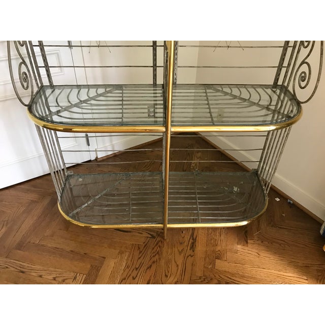 Antique French Iron And Brass Bakers Rack Chairish