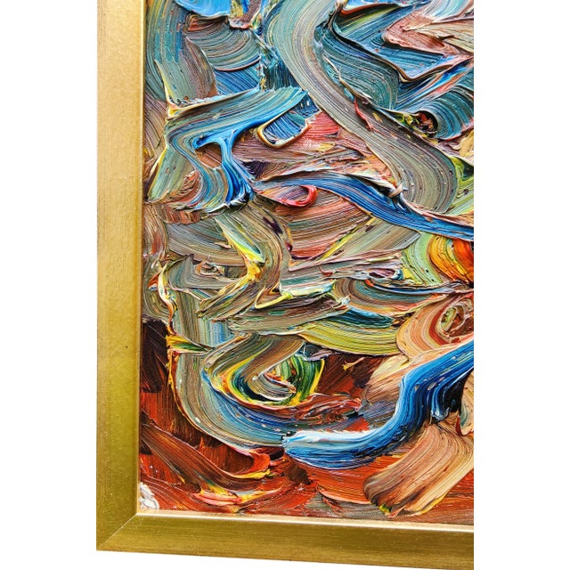 Contemporary Abstract Expressionist Original Oil Painting "Flowing" by ...