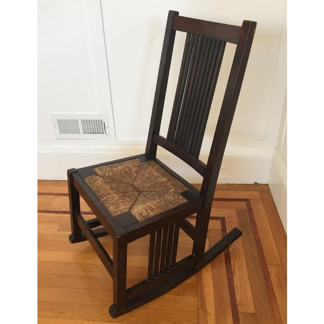 Antique Gustav Stickley Spindle Rocking Chair Circa 1905 | Chairish