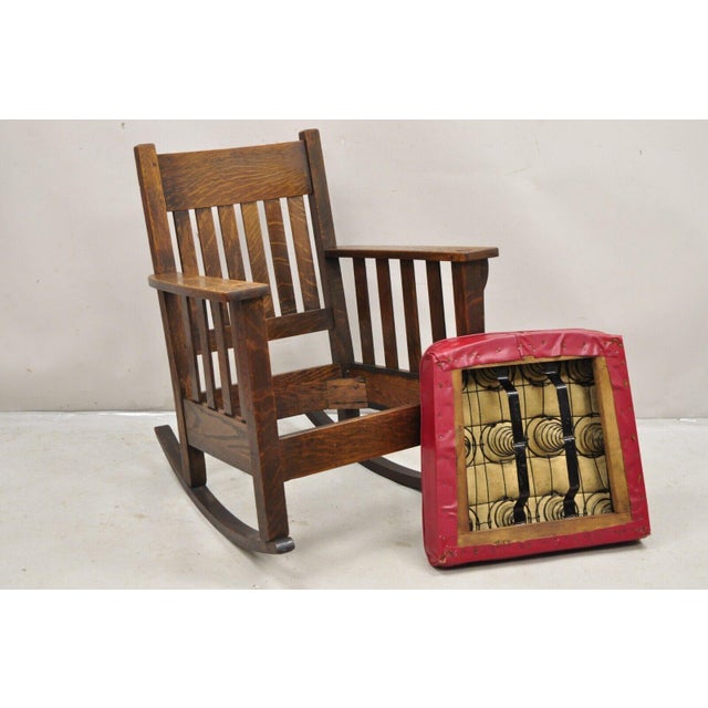 Early 1900s Mission Oak Arts & Crafts Stickley Jm Young Style Rocker ...