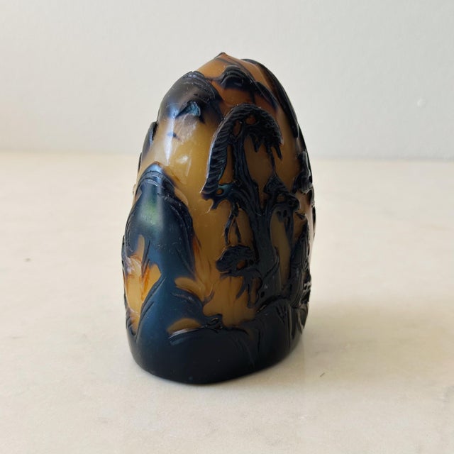 Antique Hand-Carved Chinese Objet Depicting Traditional Figure and ...