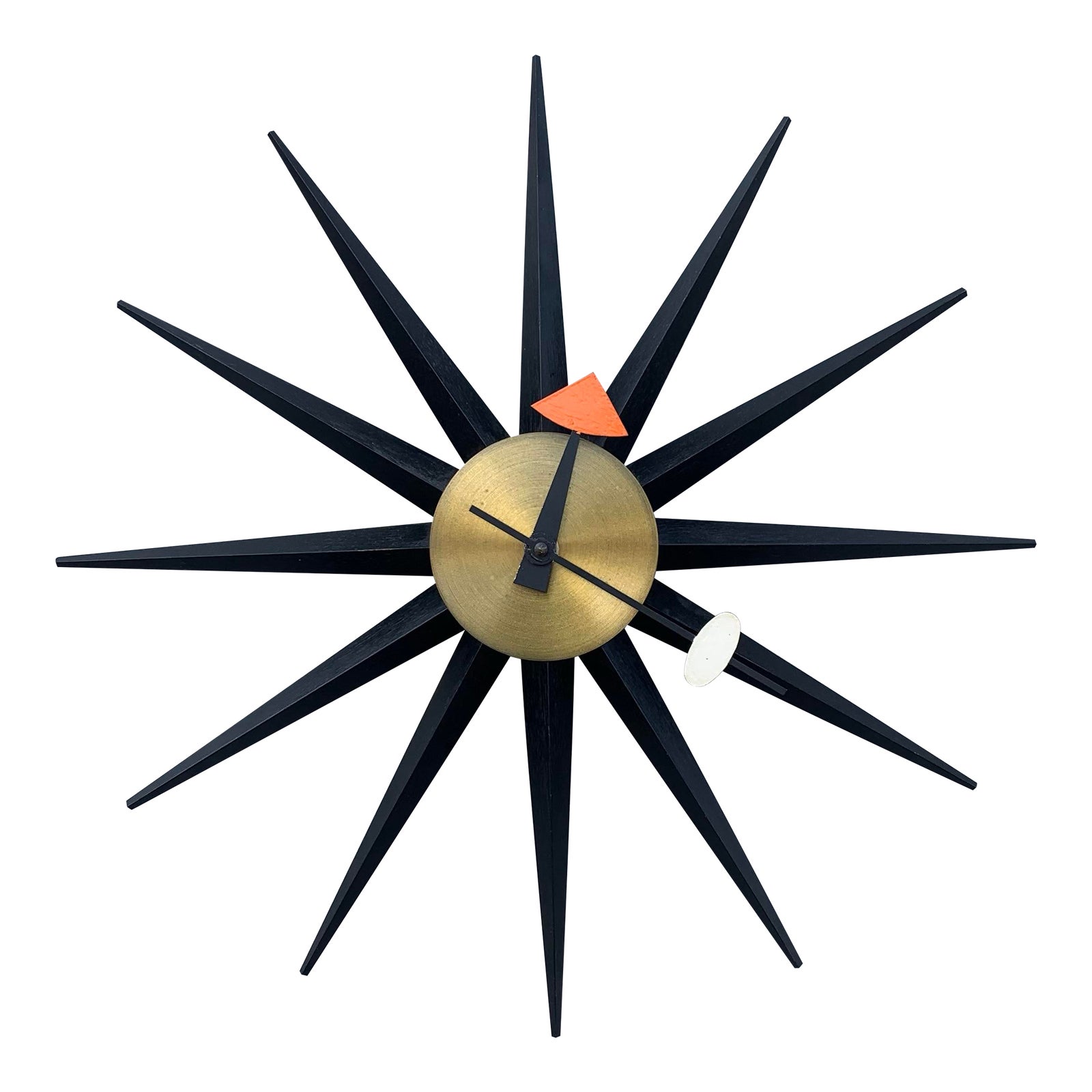 Mid-Century Modern George Nelson Starburst Clock | Chairish