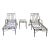 1990s Outdoor Cast Aluminum Chaises with Wheels - Set of 2 | Chairish